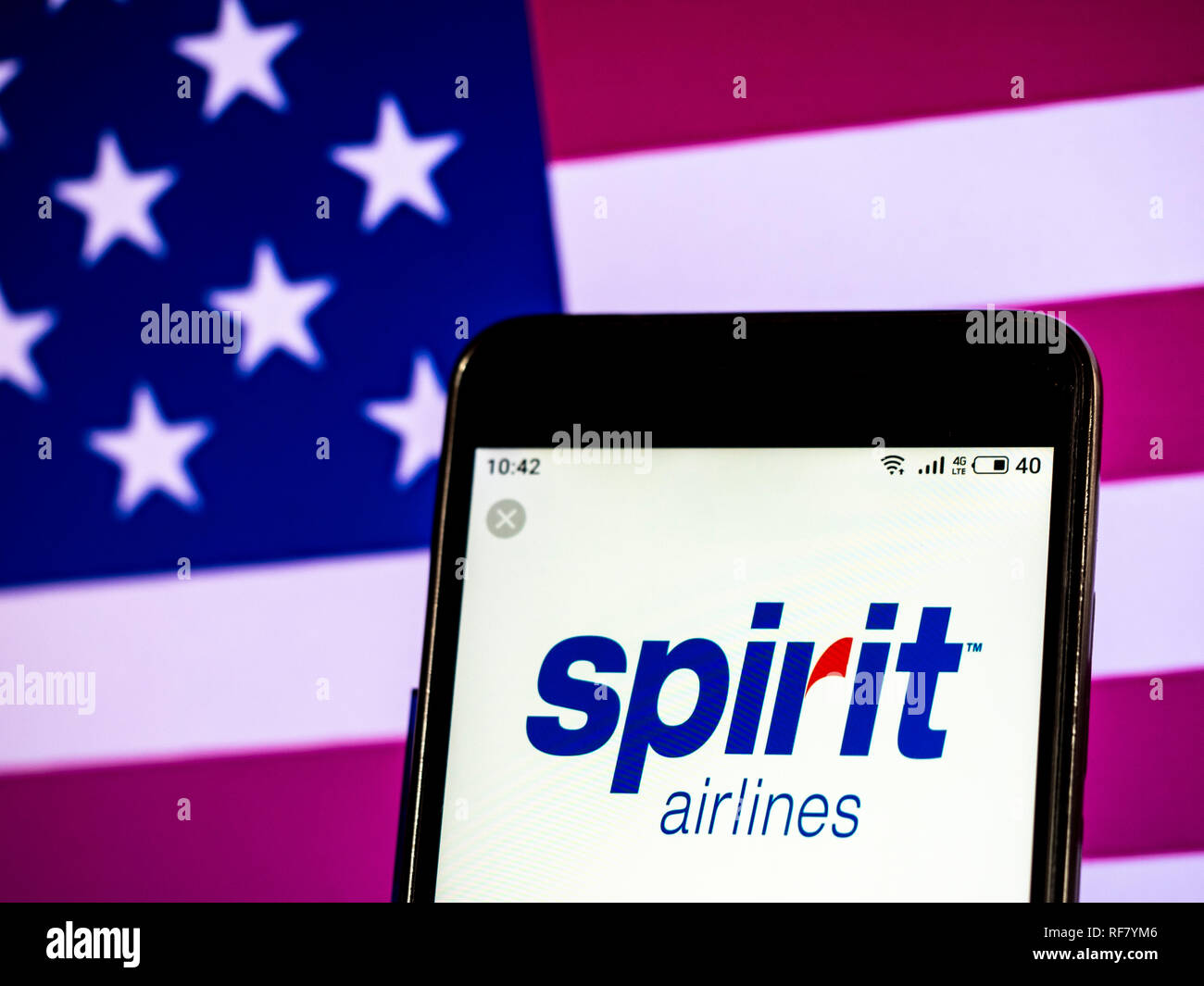 Spirit airlines logo hi-res stock photography and images - Alamy