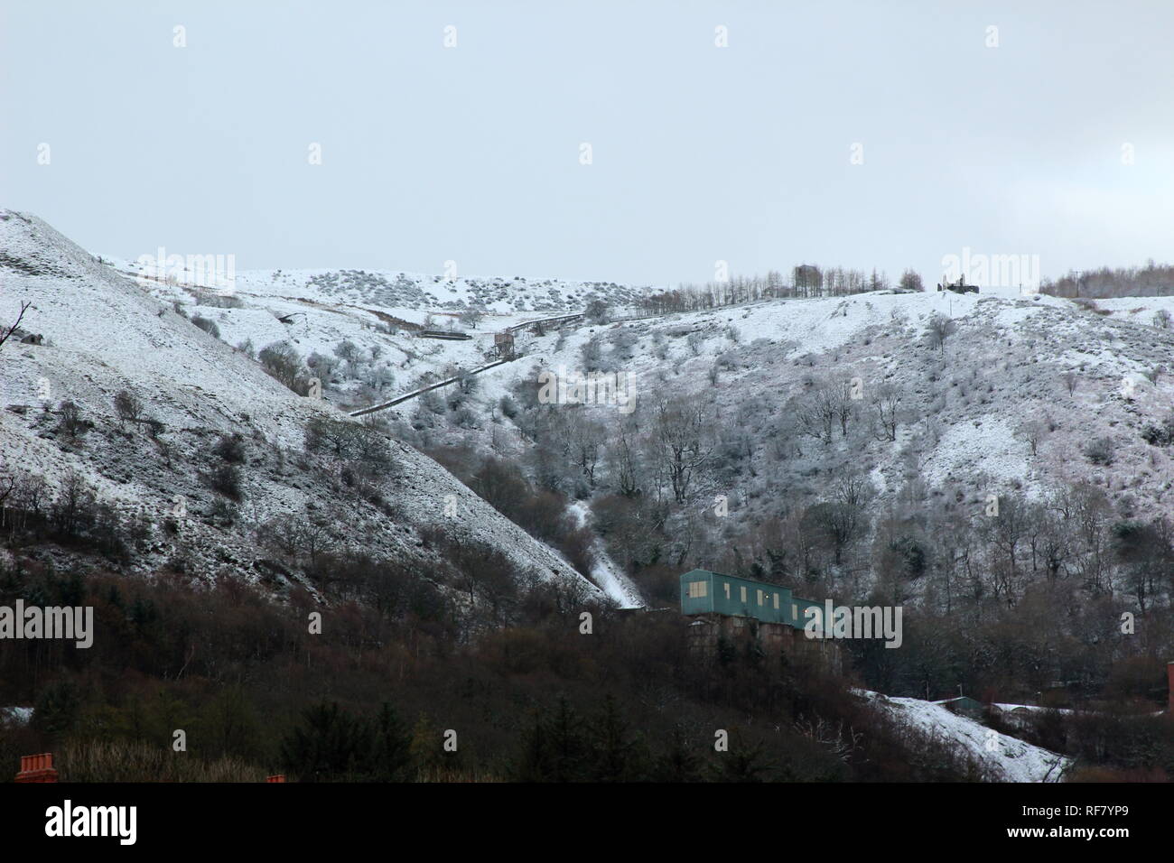 Snow on the hill in Snowdon Wales UK Stock Photo - Alamy