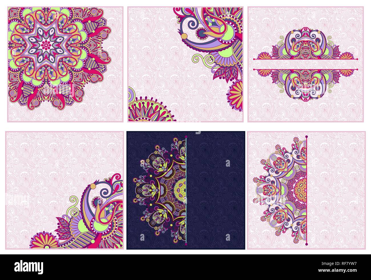 set of ornamental decorative circle template Stock Vector Image & Art ...