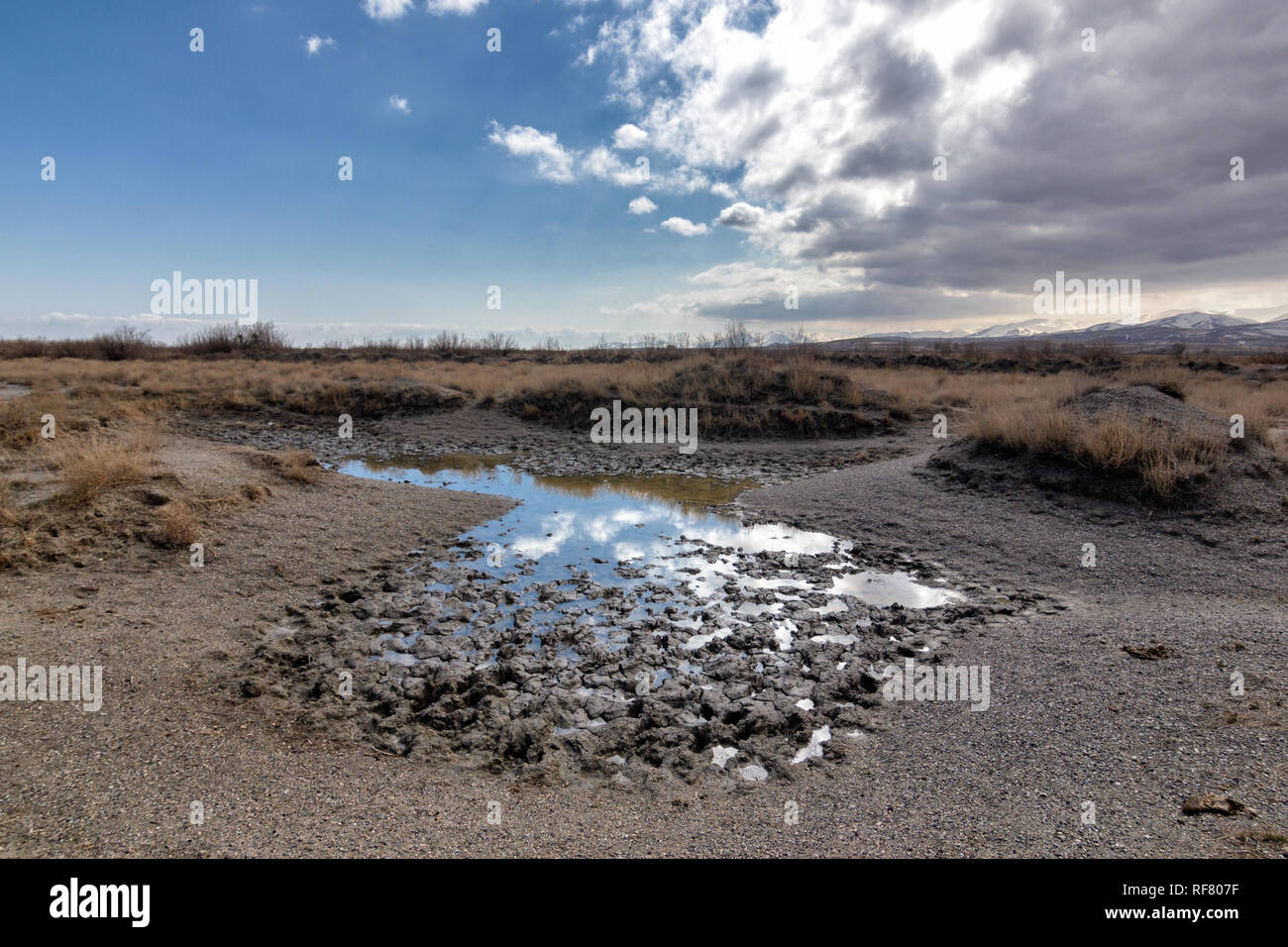 Wetlands around Lake Urmia, West Azerbaijan province, Urmia, Iran Stock ...
