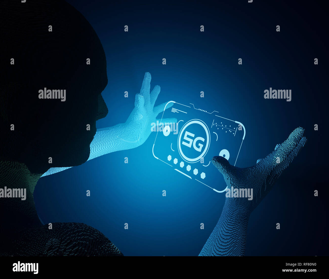 Future 5G network, technology data transmission, artificial ...