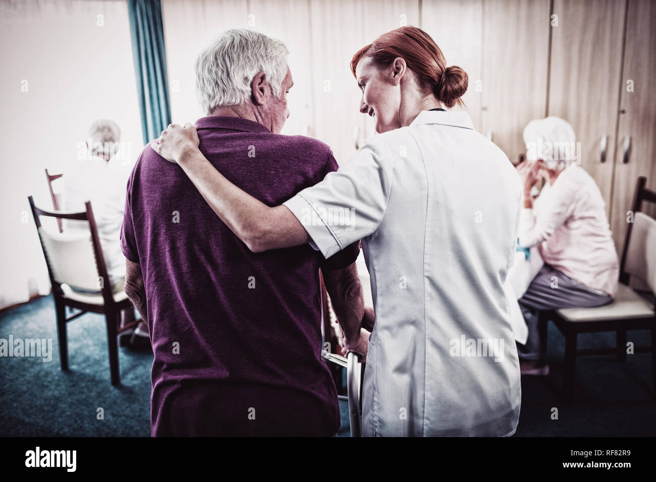 Elderly using walker hi-res stock photography and images - Alamy