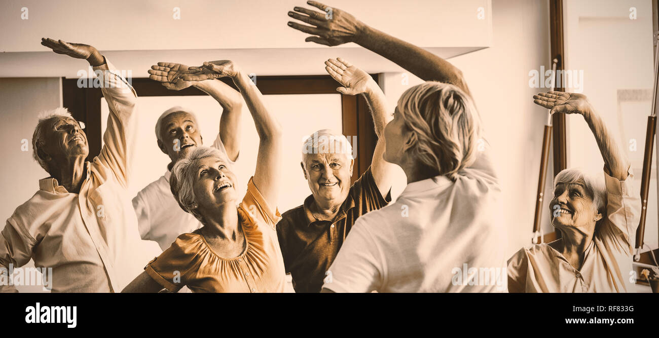 Doing exercises hi-res stock photography and images - Alamy