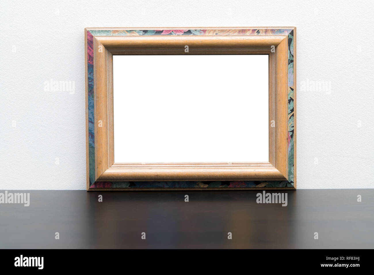 Blank empty frame in art gallery. Museum exhibition white clipping path ...