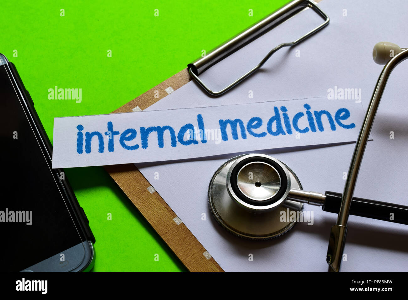 Internal medicine on healthcare concept inspiration with green ...