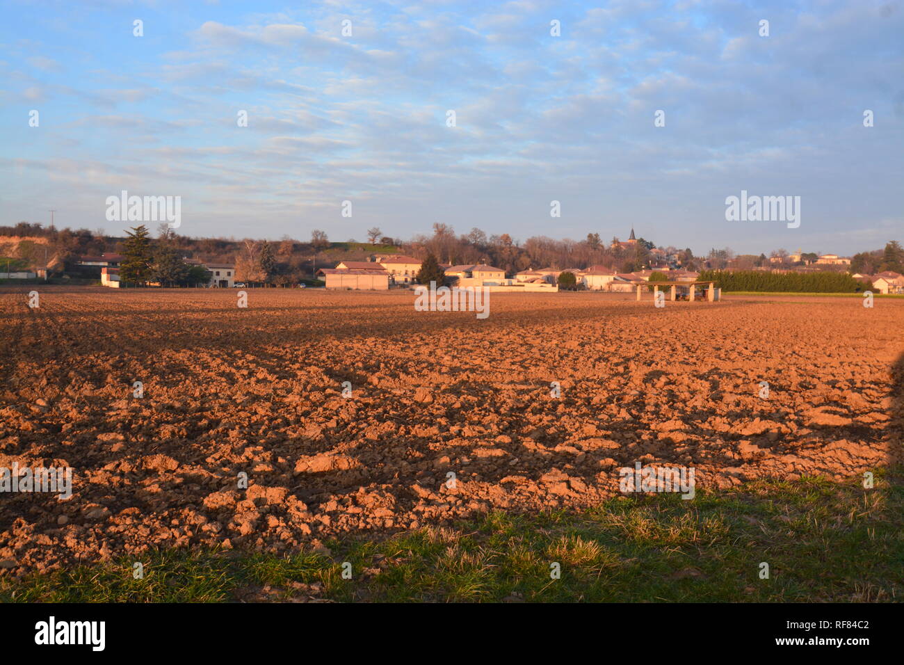 Countryside in France, plot list for crop Stock Photo - Alamy