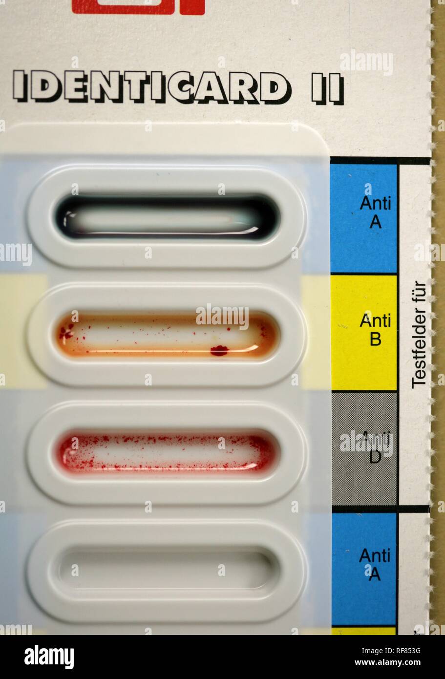 Blood group test hi-res stock photography and images - Alamy