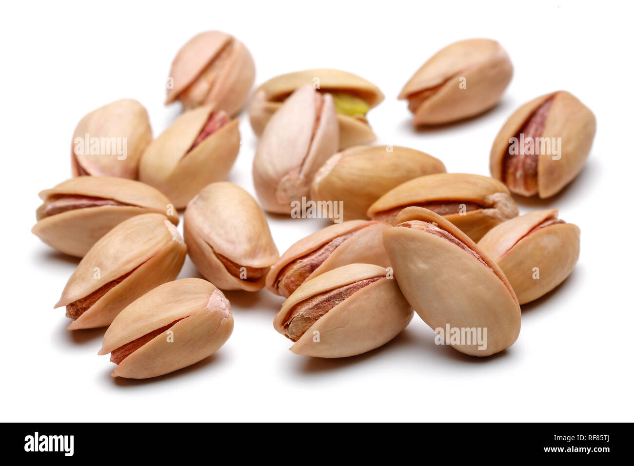 Salted roasted pistachio nuts Cut Out Stock Images & Pictures - Alamy