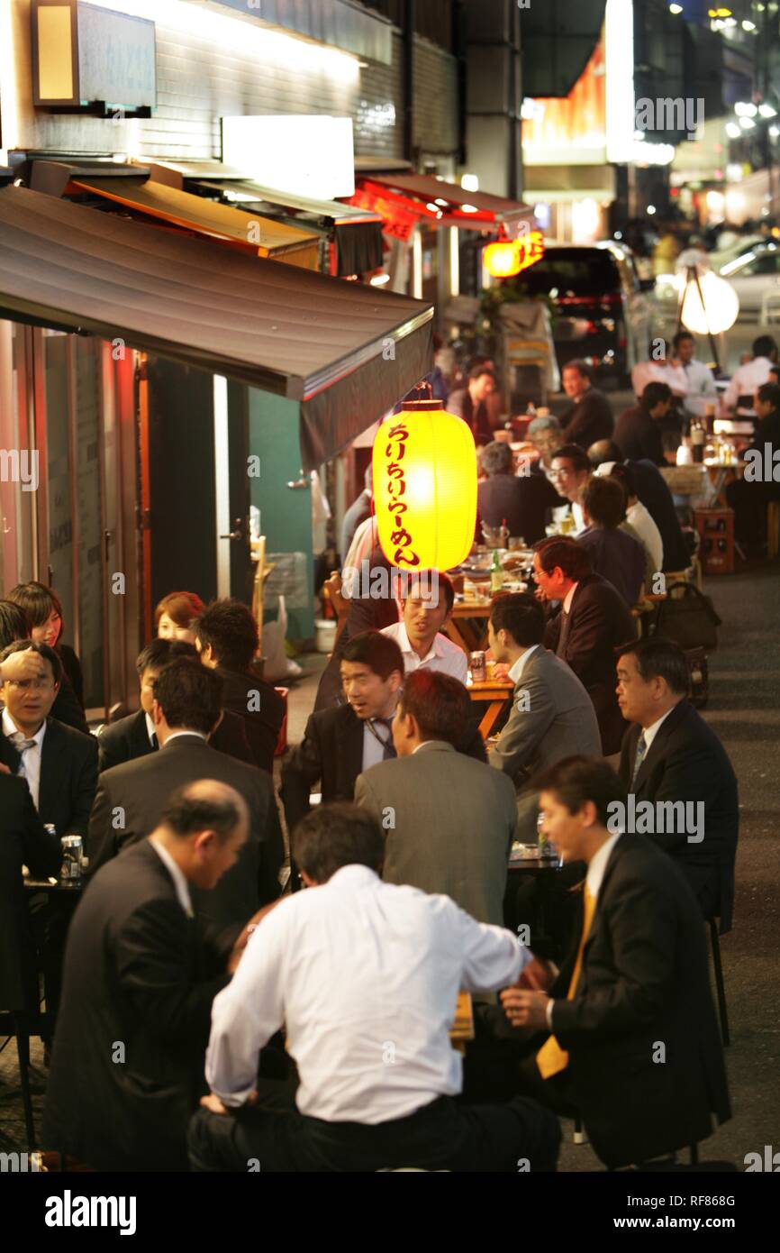 Little typical japanese restaurant in Shimbashi, Tokyo, Japan, Asia ...