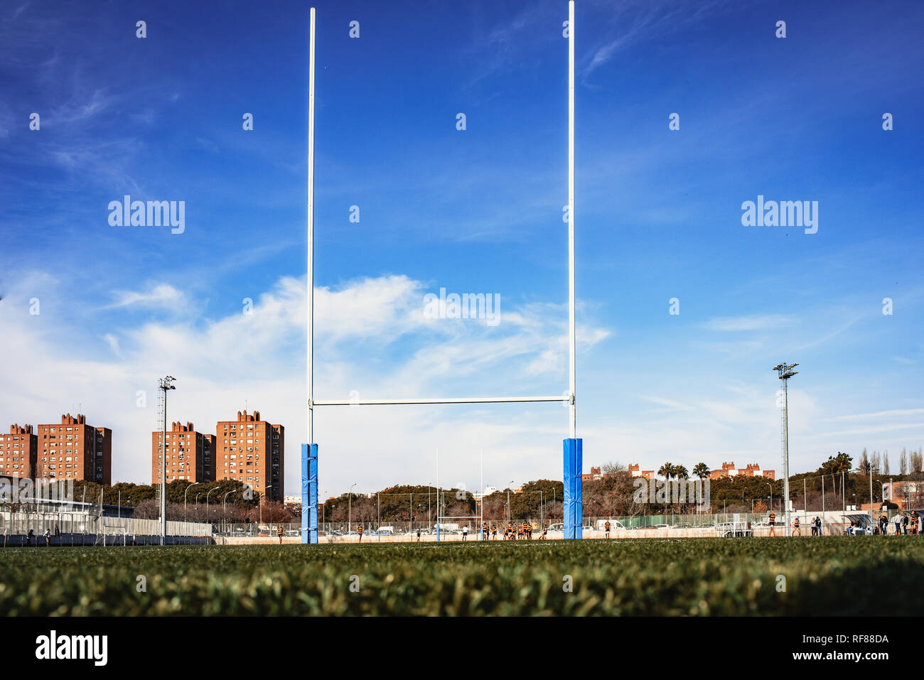 Rugby league field at night hi-res stock photography and images - Alamy