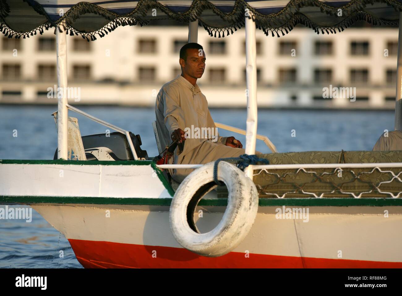 Felucca, a traditional sailboat on the Nile near Aswan, Egypt, Africa ...
