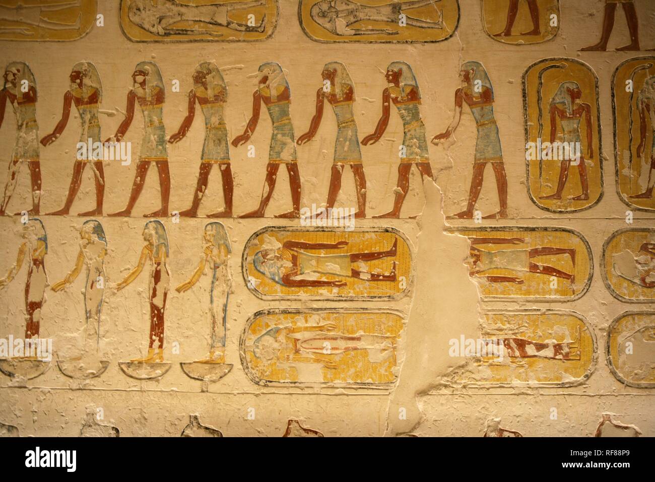 Tomb of Ramses IV, Valley of the Kings, Luxor, Egypt, Africa Stock ...
