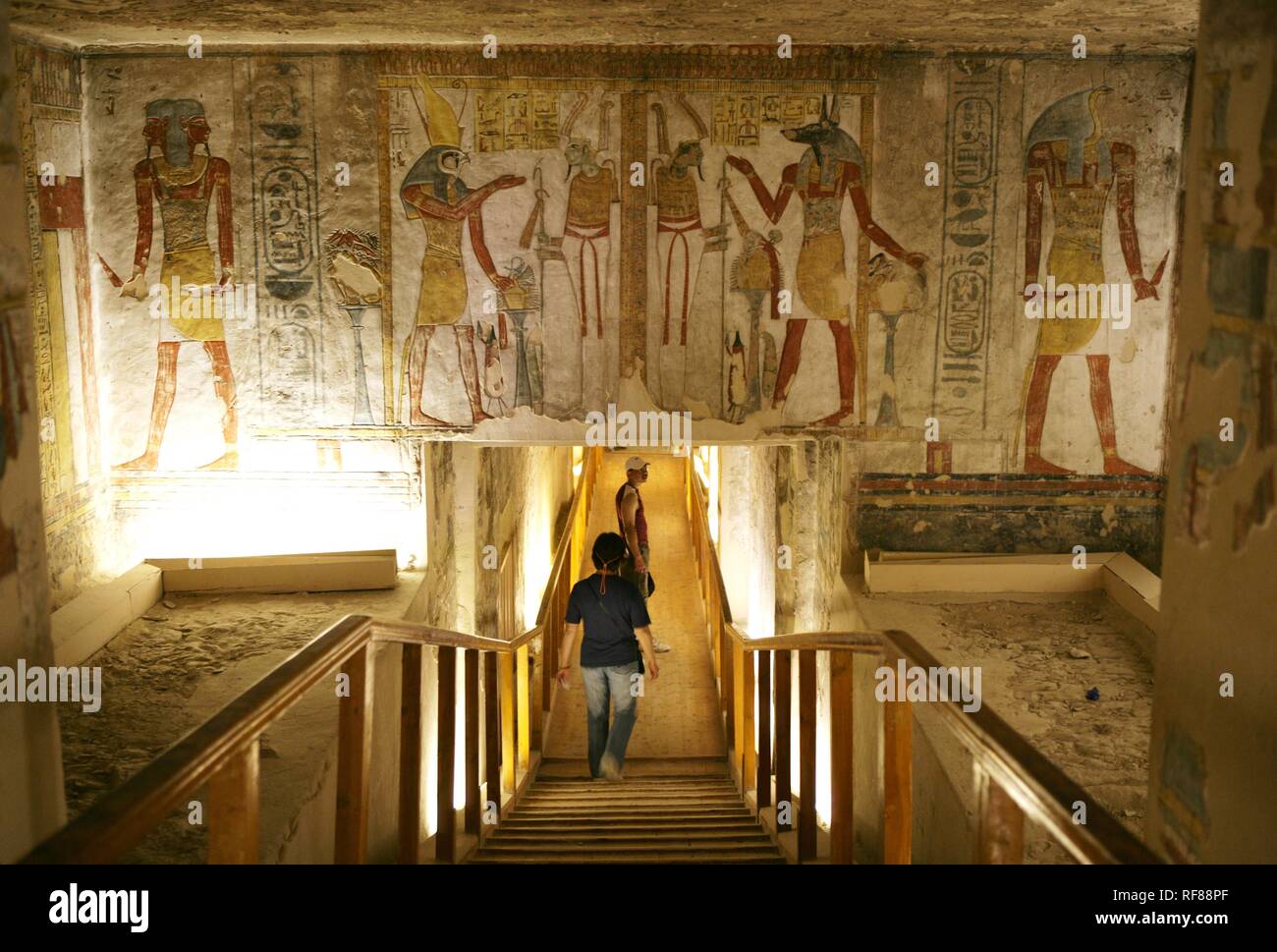 Queen Twosret's tomb, Valley of the Kings, Luxor, Egypt, Africa Stock ...