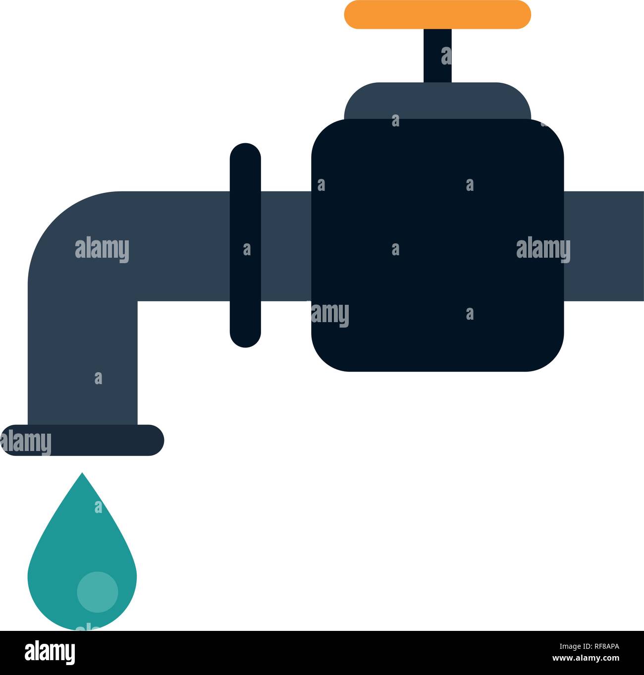 Water tap with drop Stock Vector Image & Art - Alamy