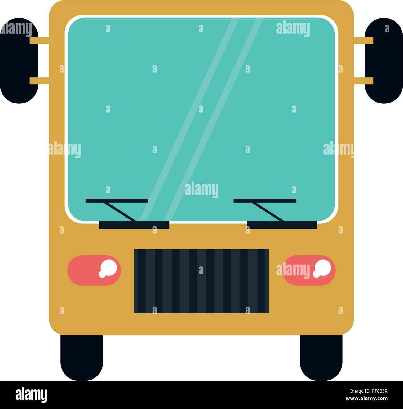 Public bus frontview Stock Vector Image & Art - Alamy