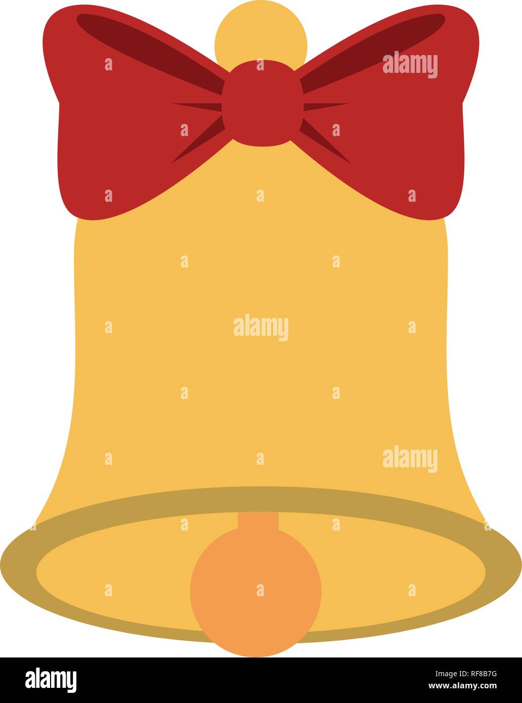 Bell with bow symbol Stock Vector Image & Art - Alamy