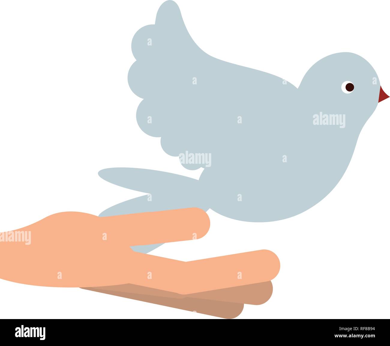 Hand with dove Stock Vector Image & Art - Alamy