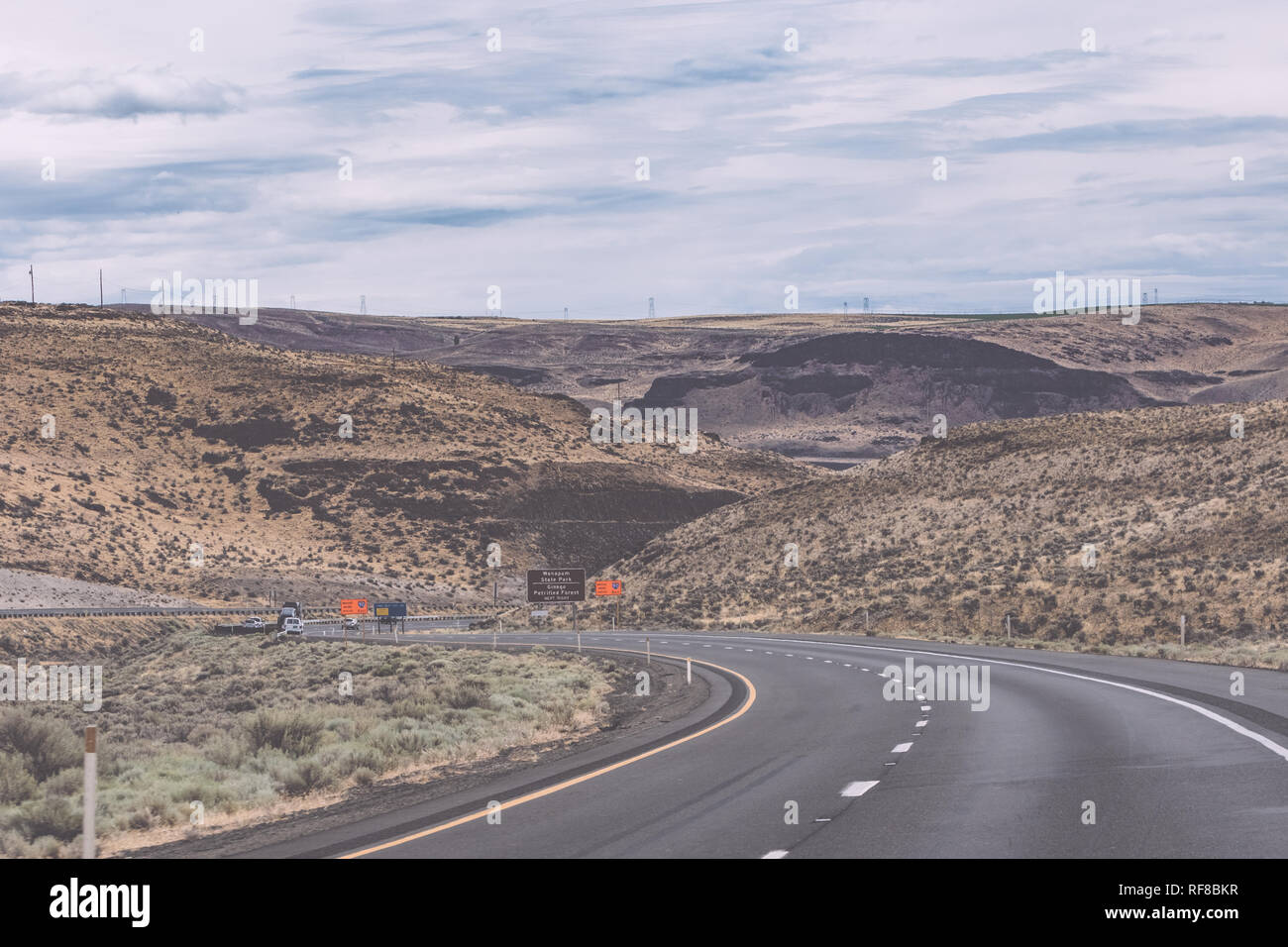clean highway road in america Stock Photo - Alamy