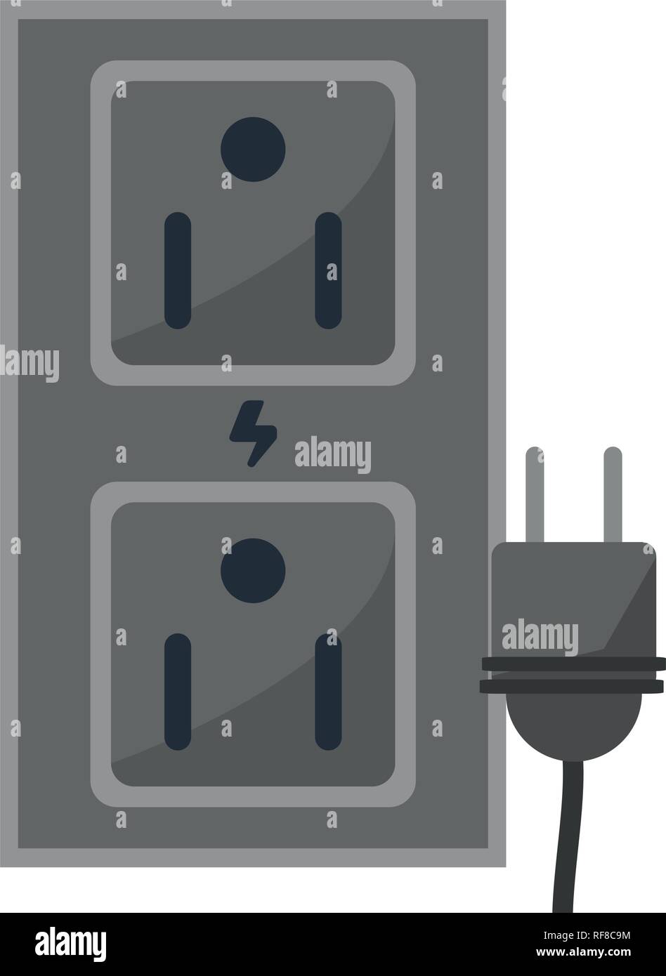 Plug and wire electric symbol Stock Vector Image & Art - Alamy