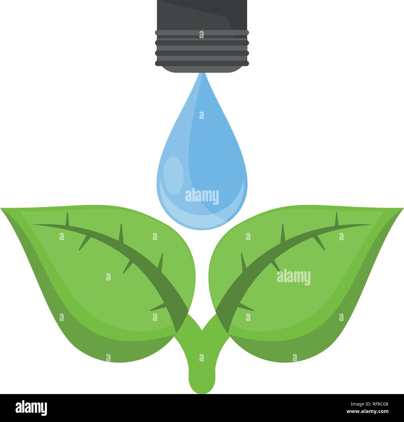ecology water drop on plant Stock Vector Image & Art - Alamy