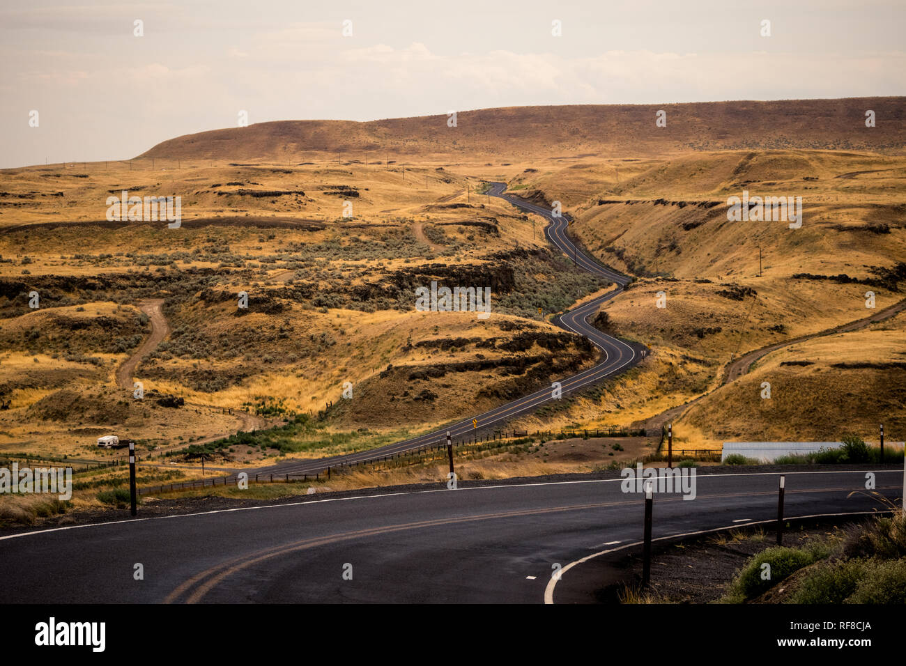clean highway road in america Stock Photo - Alamy