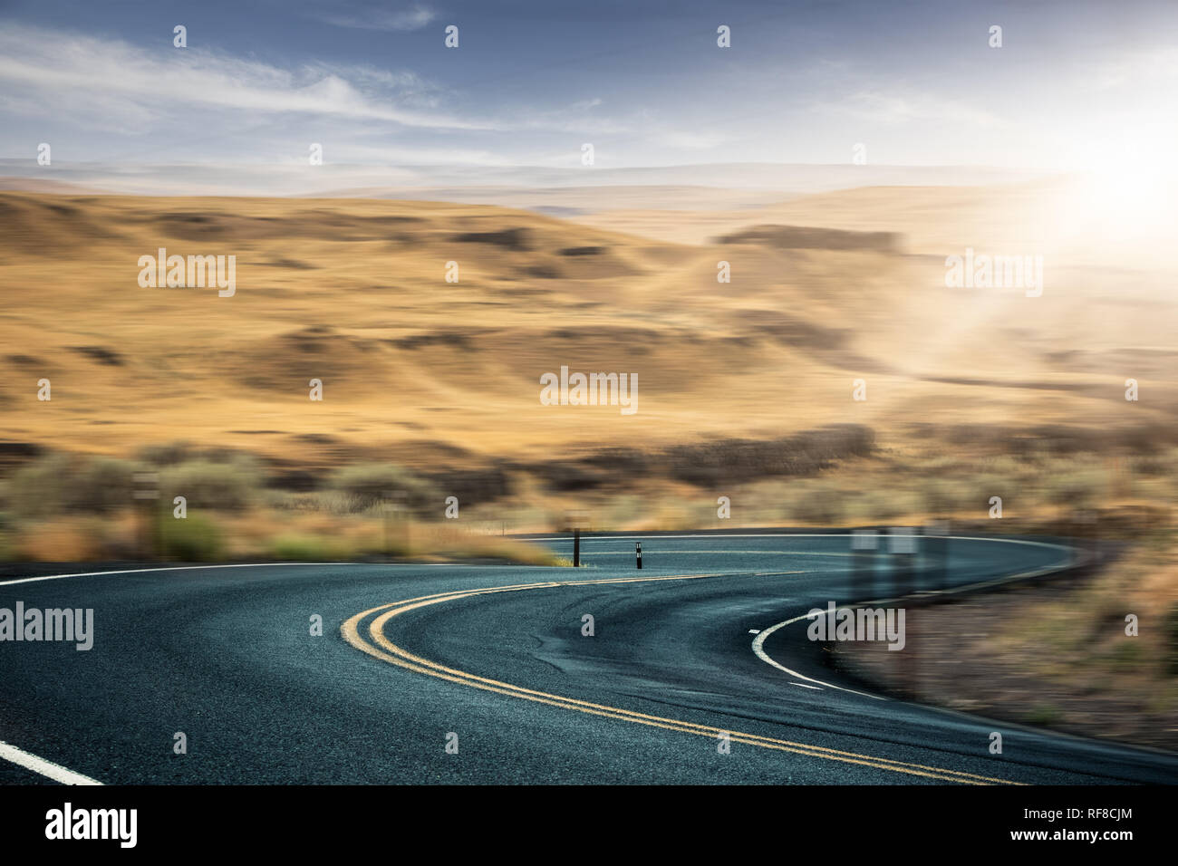 clean highway road in america Stock Photo - Alamy