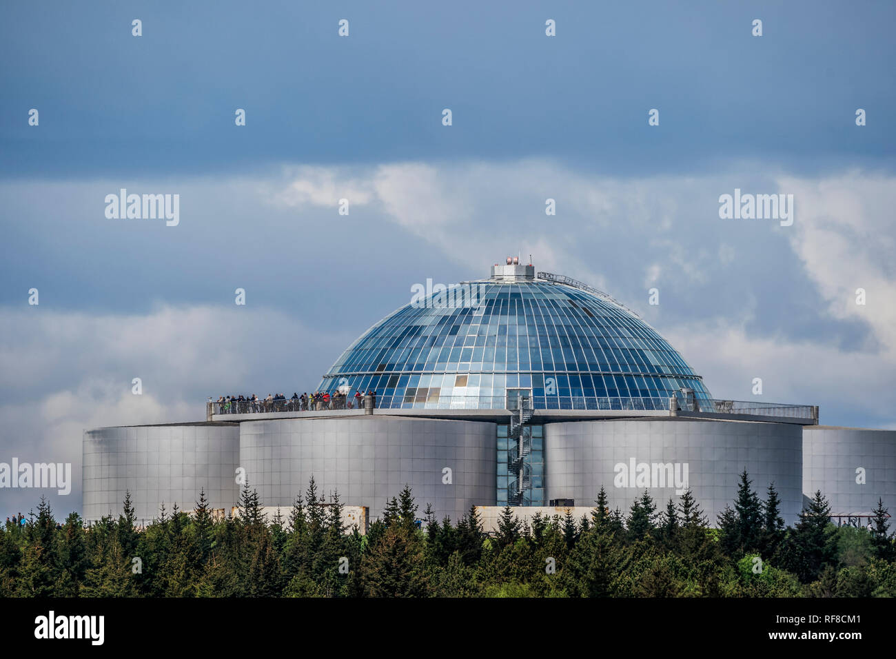 Perlan Museum (The Pearl) Reykjavik, Iceland. Perlan exhibits Icelandic ...