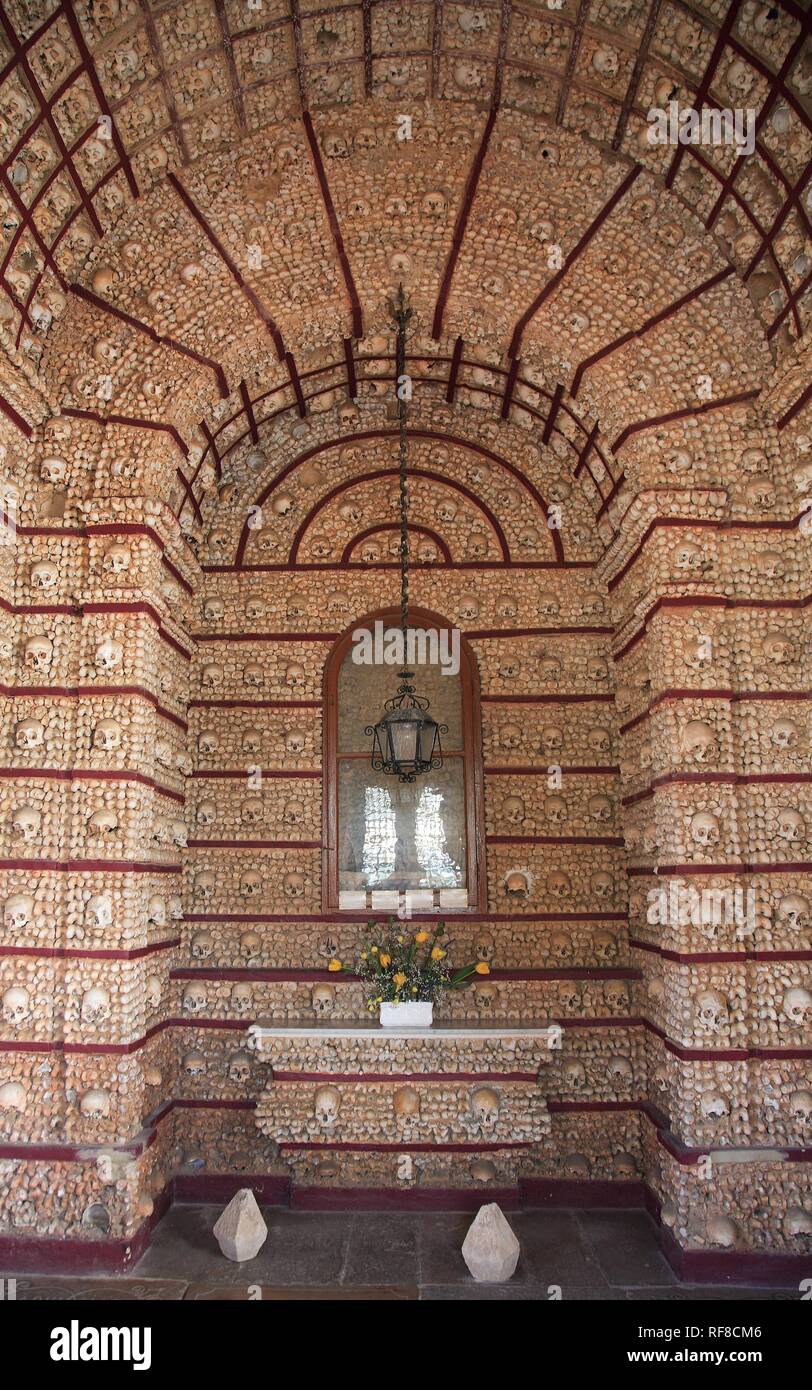 Capela dos Ossos, bone chapel, at the Igreja do Carmo, Carmelite church ...