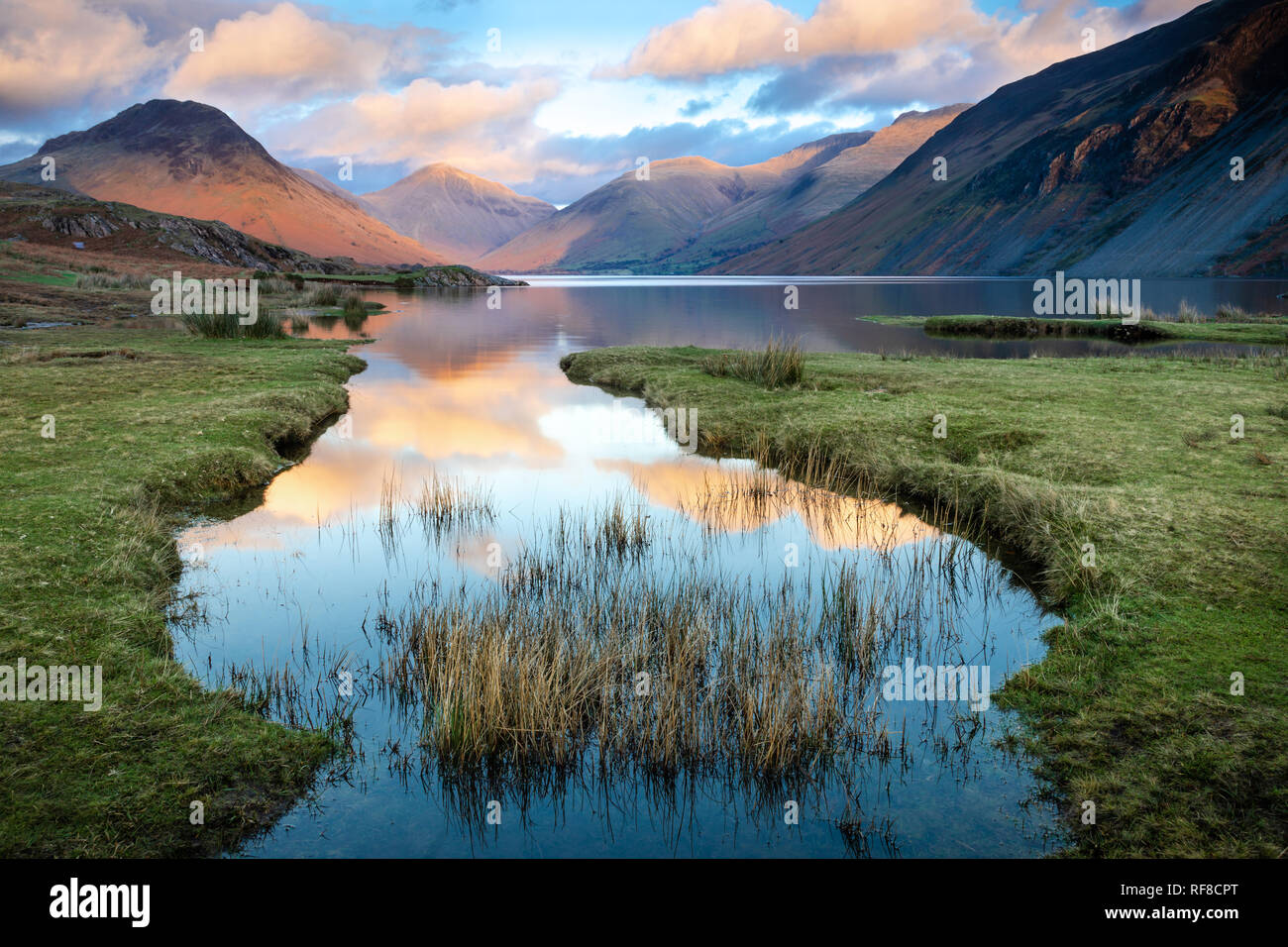 Yewbarrow, Great Gable, Lingmell, Scafell and The Screes from Wast ...