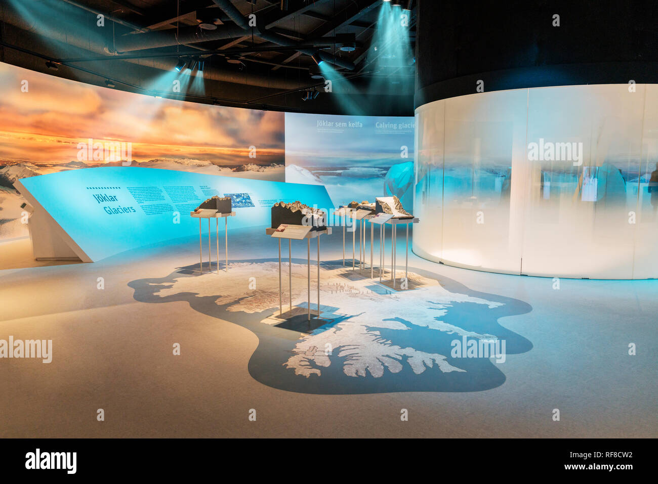 Glacier Exhibit, Perlan Museum (The Pearl) Reykjavik, Iceland Stock ...