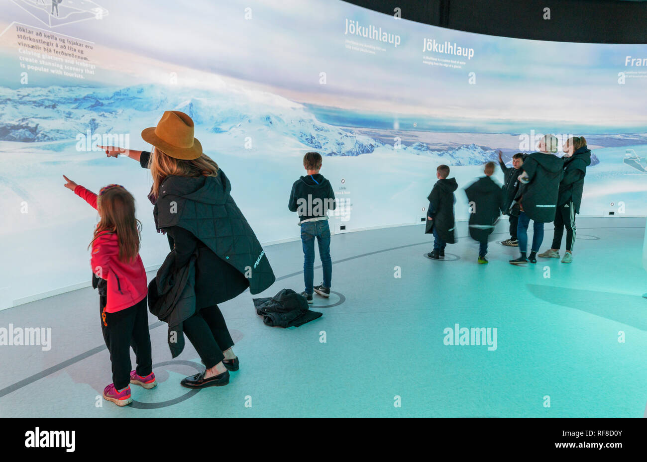 Glacier Exhibit, Perlan Museum (The Pearl) Reykjavik, Iceland Stock ...