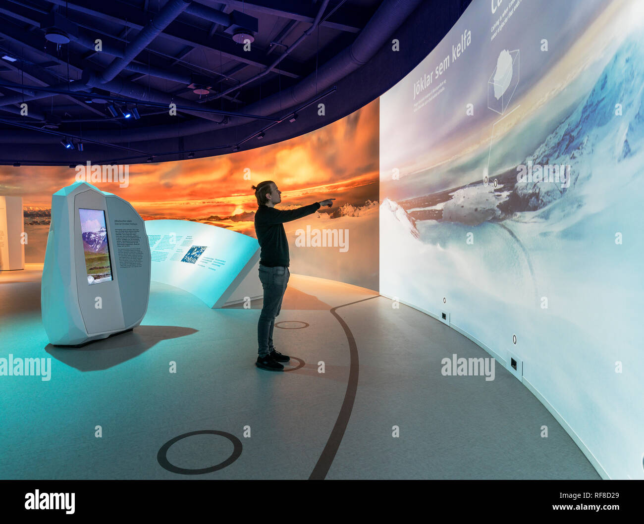 Glacier Exhibit, Perlan Museum (The Pearl) Reykjavik, Iceland Stock ...