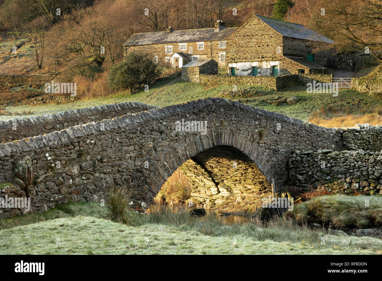 Bridge at Sadgill, Longsleddale Stock Photo - Alamy