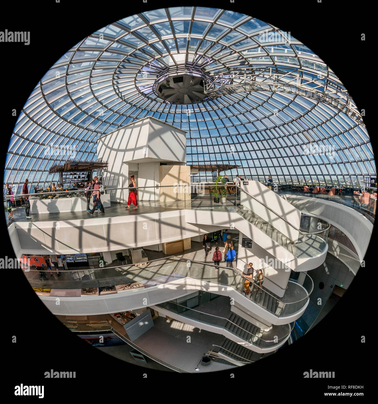 360 degrees - Perlan Museum (The Pearl) Reykjavik, Iceland Stock Photo ...