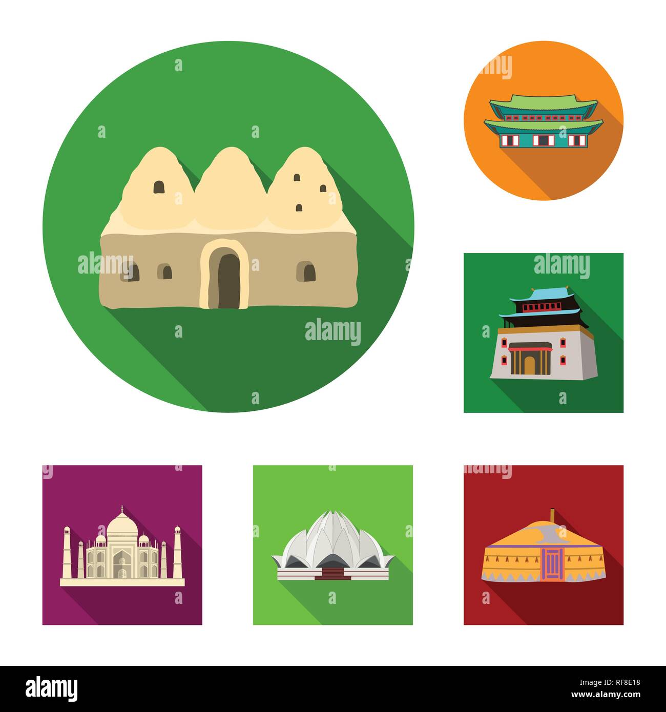 Vector illustration of and town sign. Collection of and house stock ...