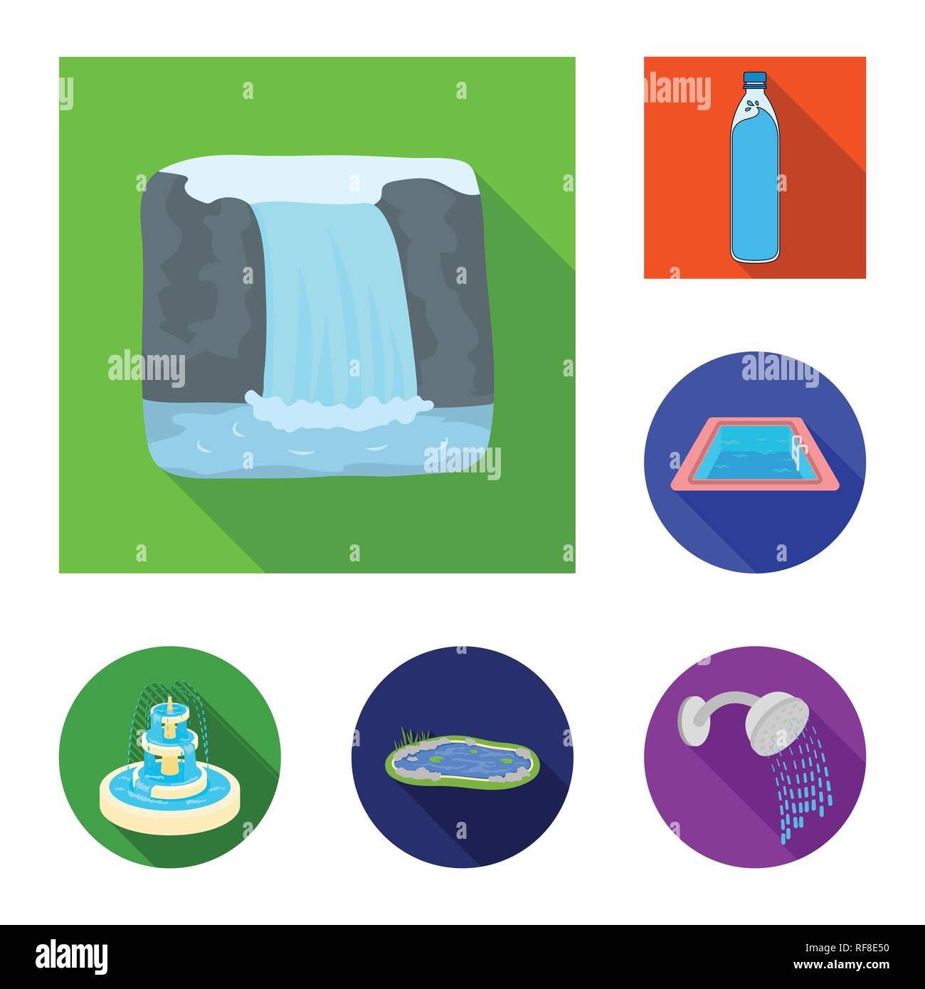 Vector design of water and drop icon. Collection of water and splash ...