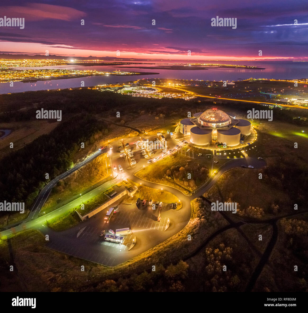 Perlan Museum (The Pearl) Reykjavik, Iceland. Perlan exhibits Icelandic ...