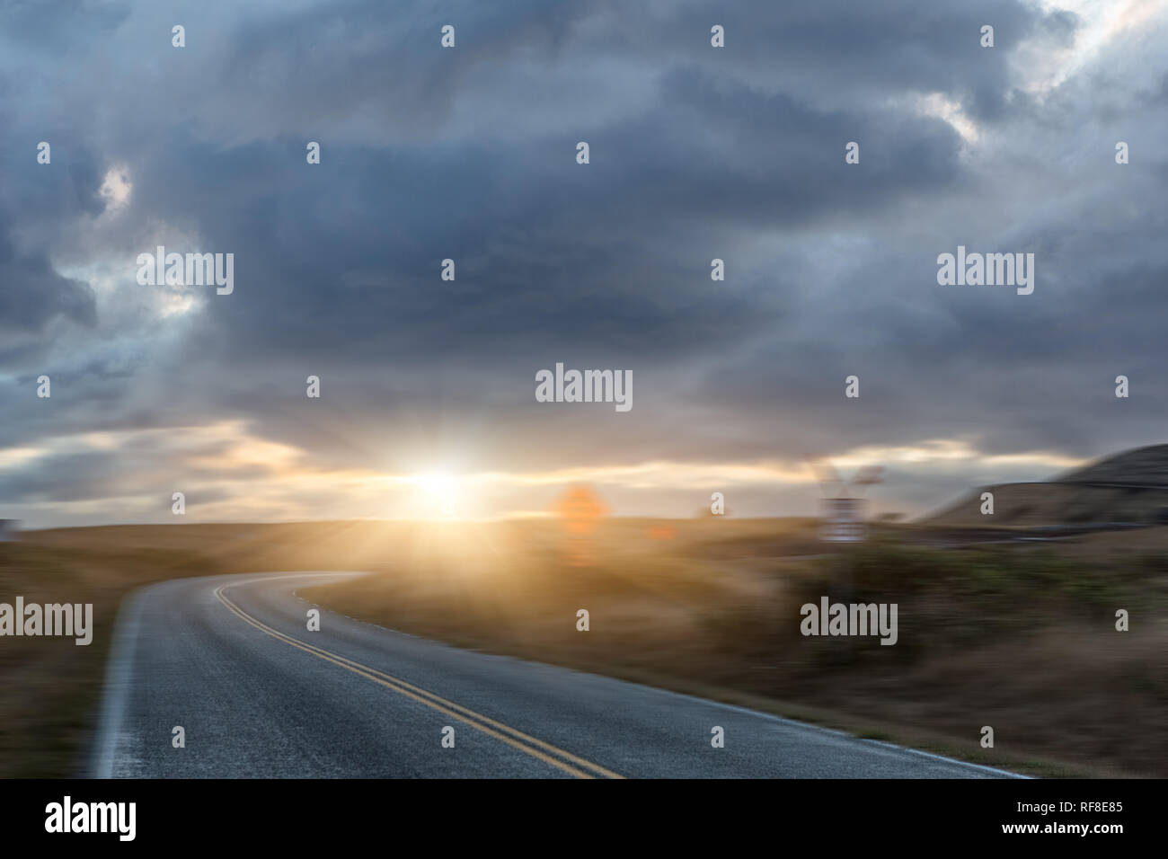 clean highway road in america Stock Photo - Alamy