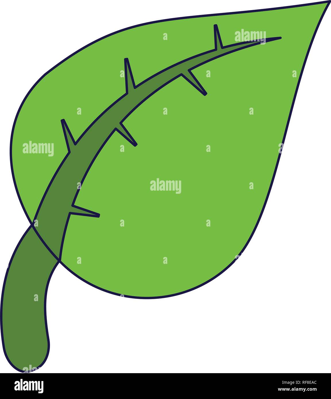 Leaf natural symbol isolated Stock Vector Image & Art - Alamy