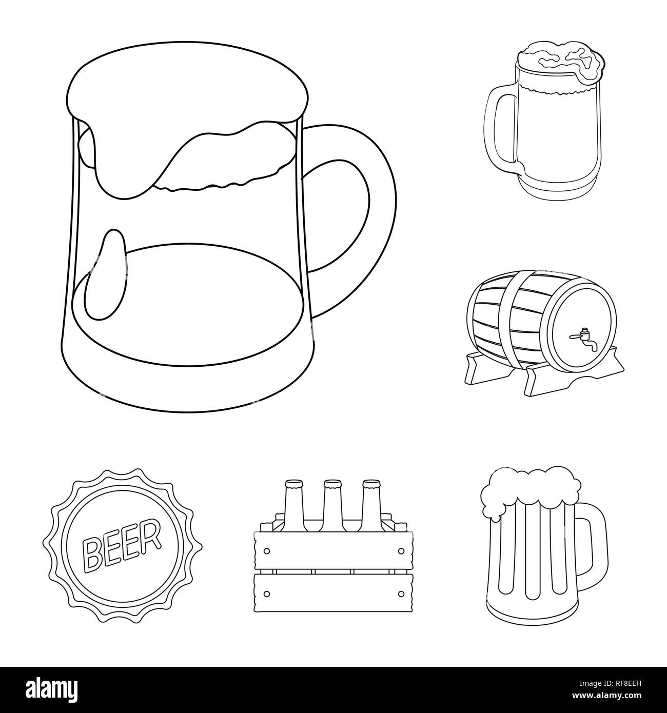 Vector illustration of minimal and pint symbol. Set of minimal and ...