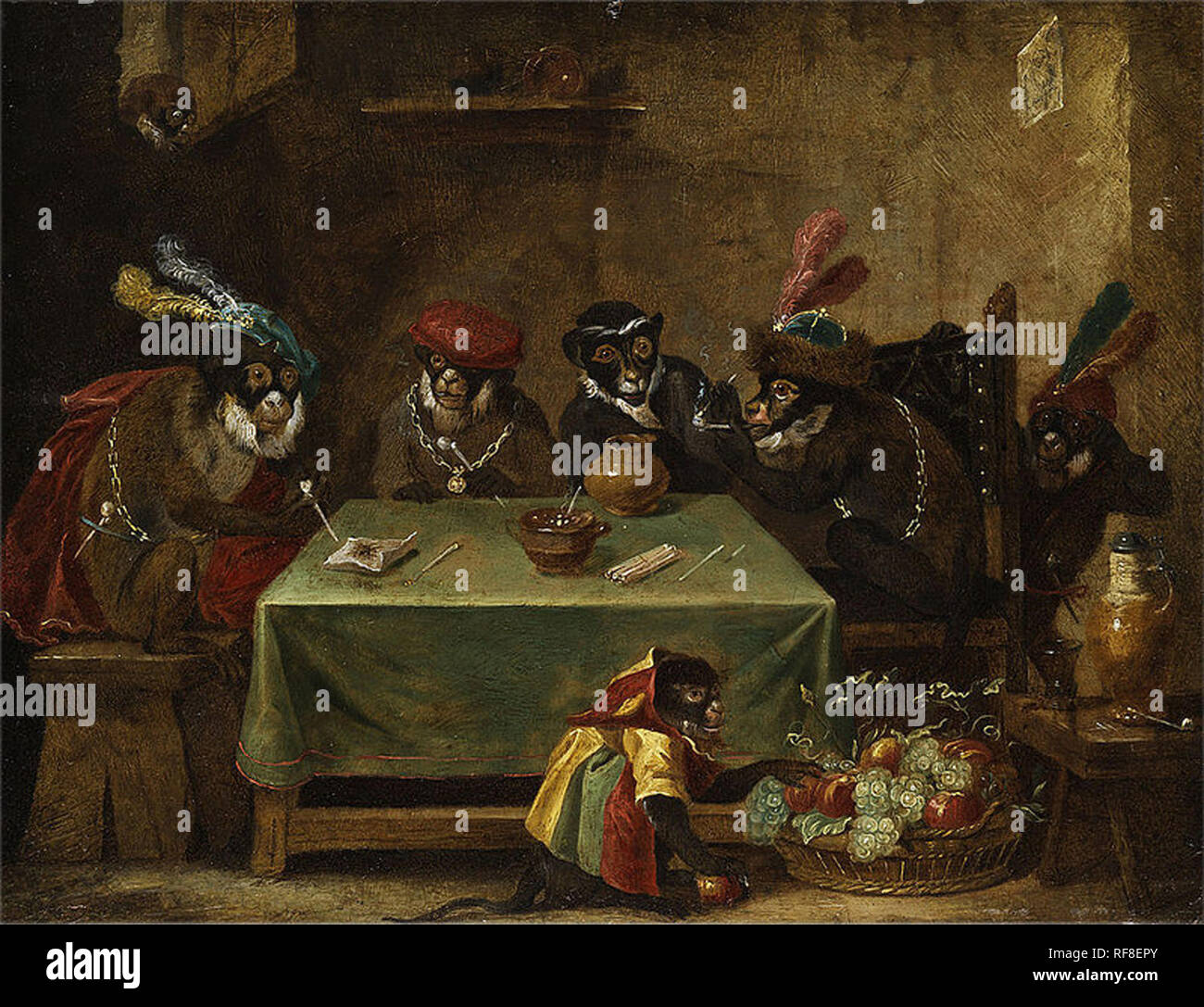 Monkey art painting Stock Photo - Alamy