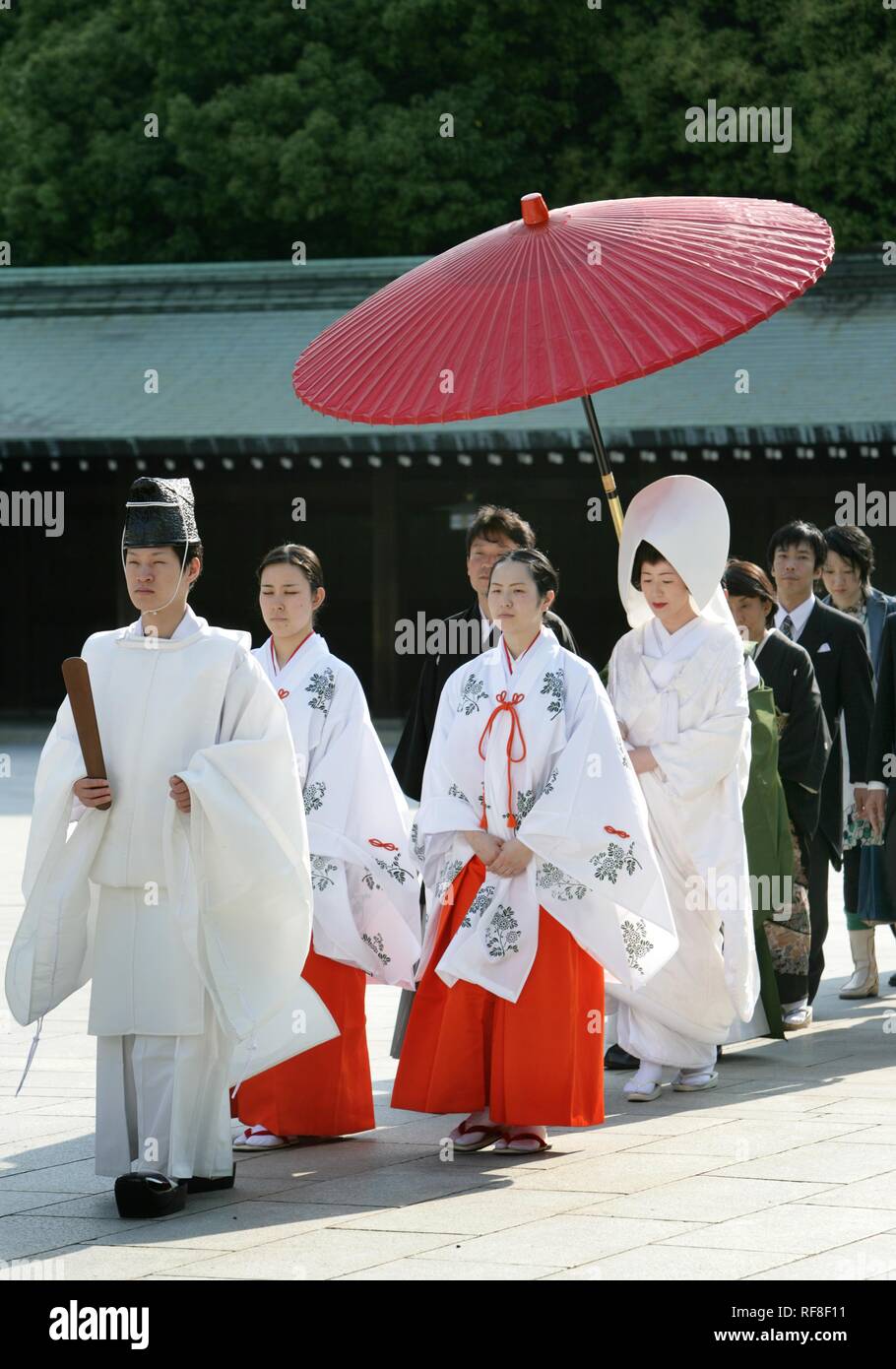 Shinto wedding, Meiji Shrine, Tokyo, Japan, Asia Stock Photo - Alamy