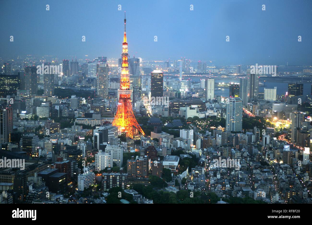 Japan, Tokyo: View from the observation deck of Roppongi Hills Mori ...