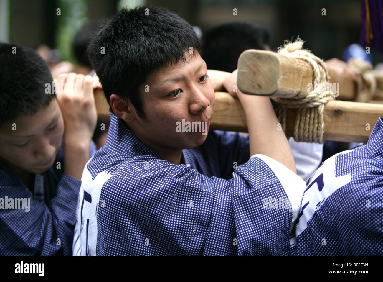 Japan, Tokyo: Shrine festival, called Matsuri. The Shinto shrines are ...