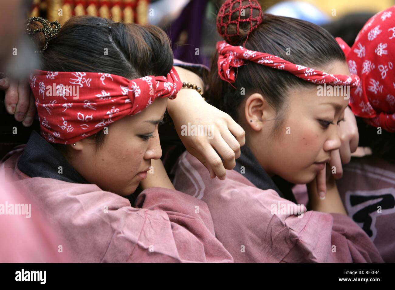 Japan, Tokyo: Shrine festival, called Matsuri. The Shinto shrines are ...