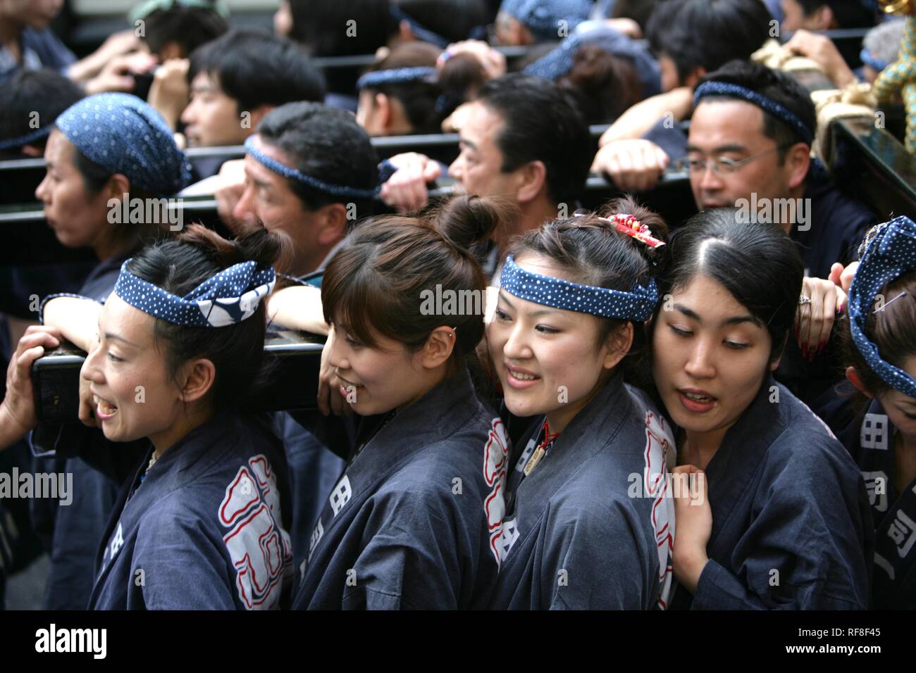 Japan, Tokyo: Shrine festival, called Matsuri. The Shinto shrines are ...