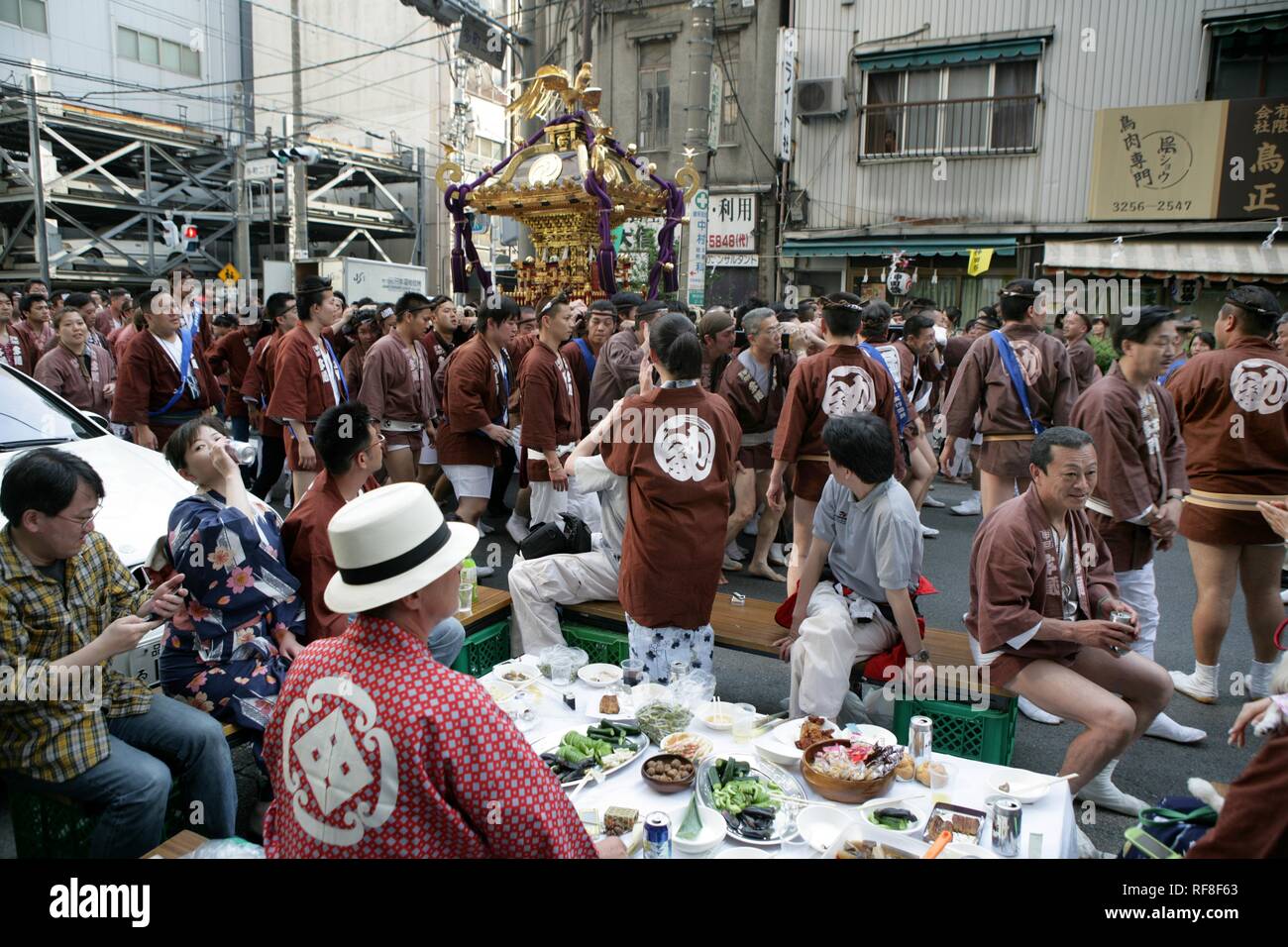 Japan, Tokyo: Shrine festival, called Matsuri. The Shinto shrines are ...