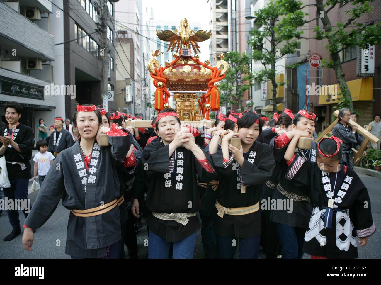 Japan, Tokyo: Shrine festival, called Matsuri. The Shinto shrines are ...