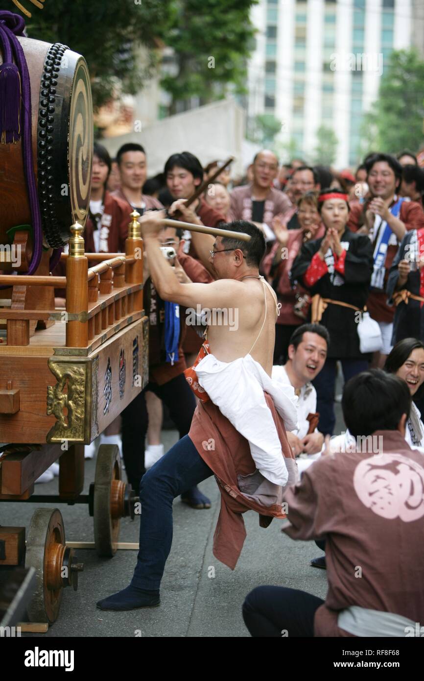 Japan, Tokyo: Shrine festival, called Matsuri. The Shinto shrines are ...