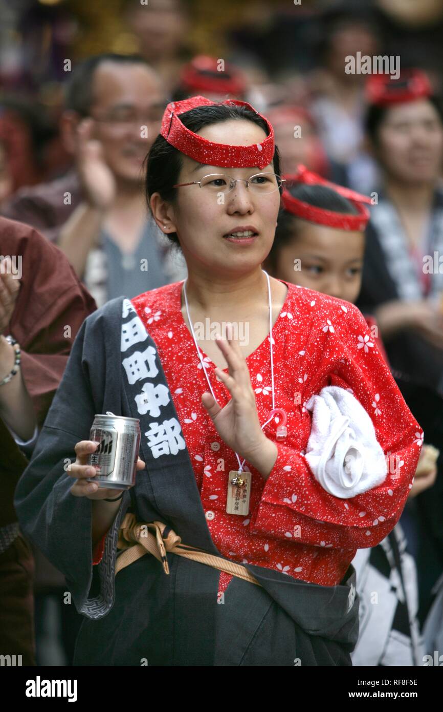 Japan, Tokyo: Shrine festival, called Matsuri. The Shinto shrines are ...